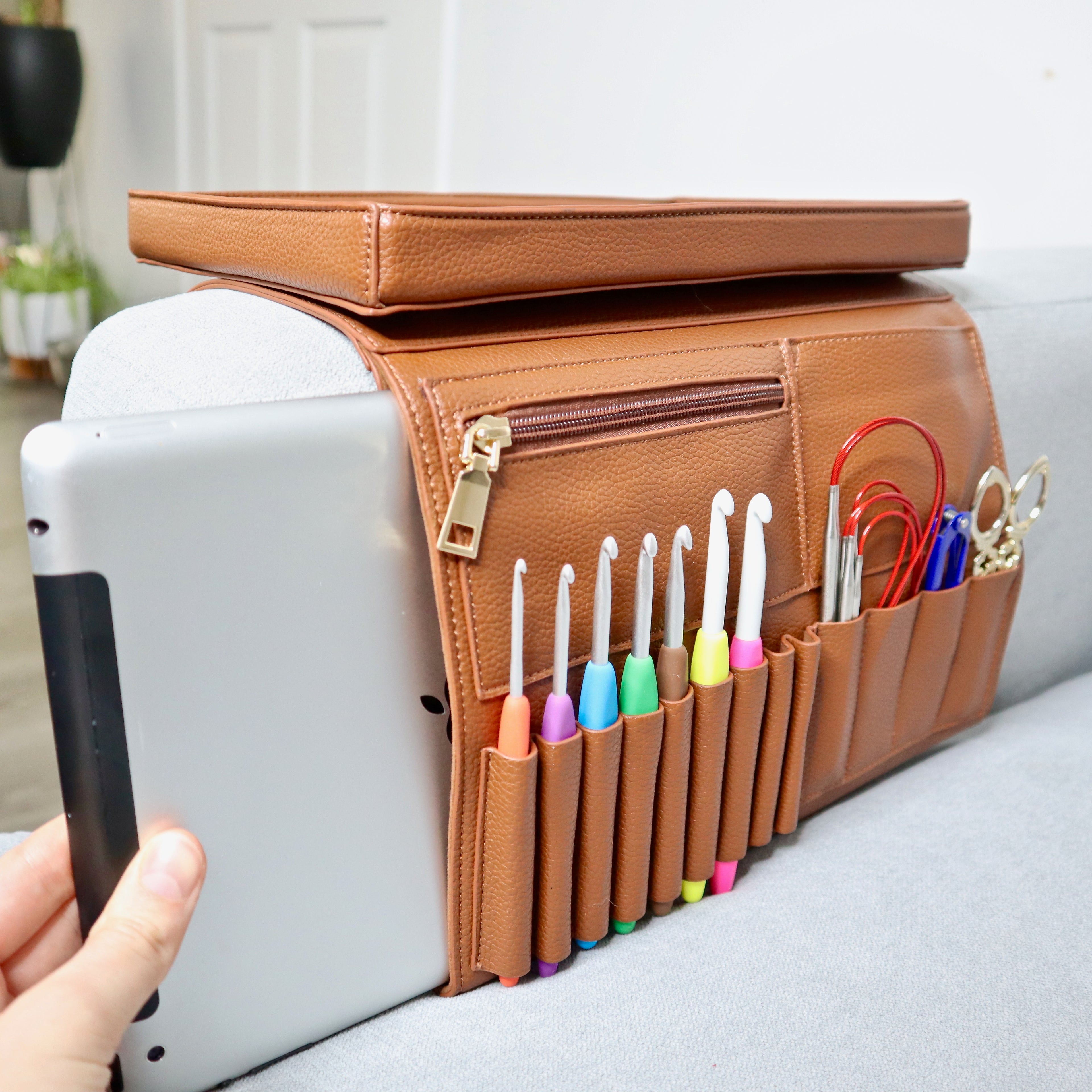 Source Of Fibre | Couch Caddy For Crocheters & Knitters